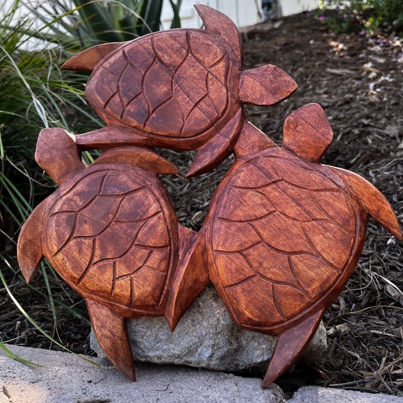 Hand Crafted | Wall Decor | Hawaiian Style Hand Carved Mahogany Wood ...